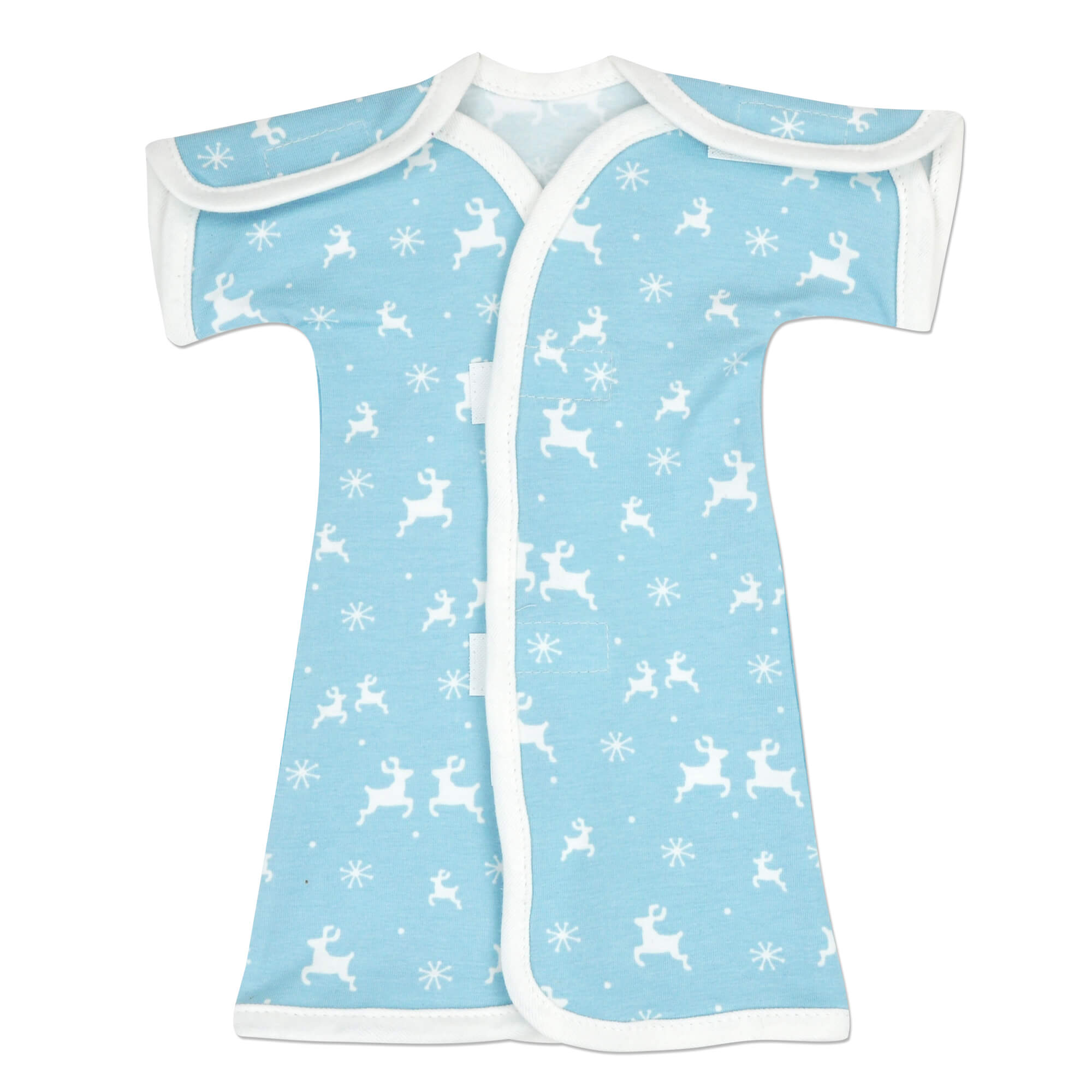 Blue Reindeer NICU Gown – Preemie Store