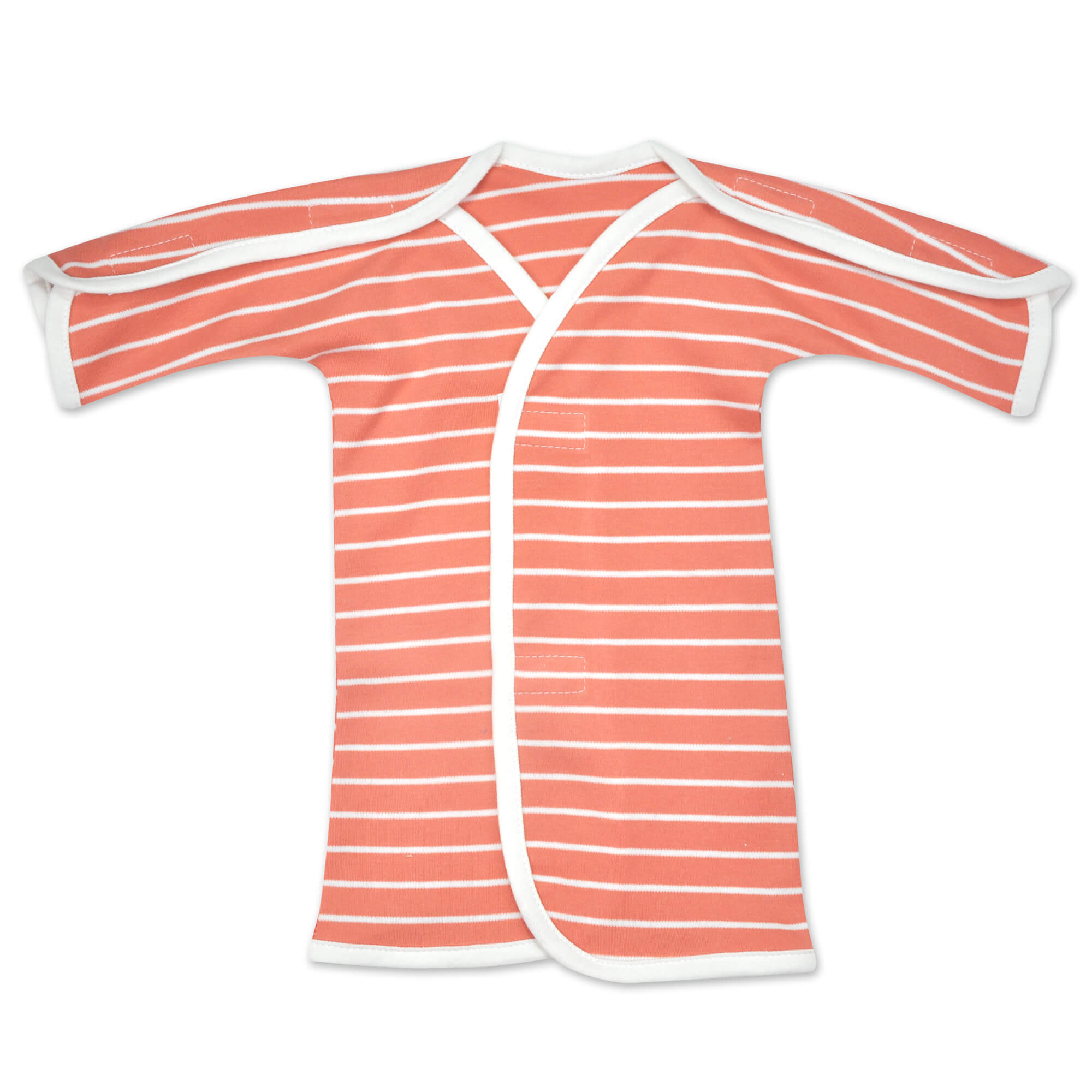 Pumpkin Stripe Organic NICU Gown – Preemie Store